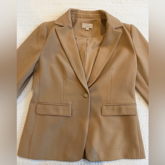 LOFT | Jackets & Coats | Loft Nwt Elbow Patch Modern Blazer In Arabian ...